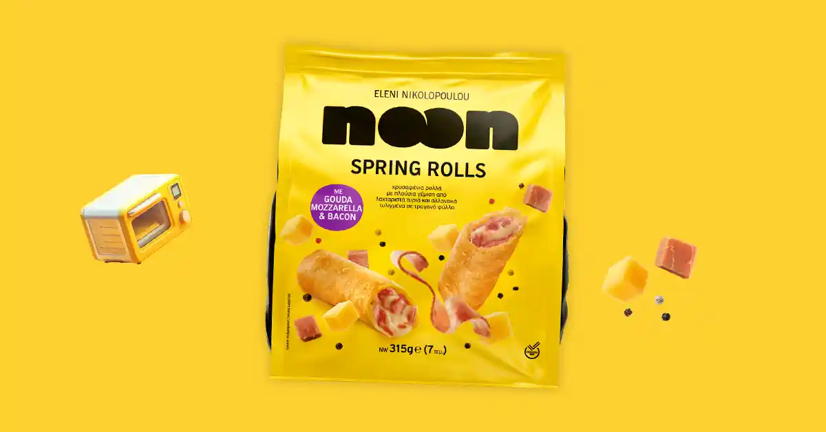 Spring Rolls με Gouda, Mozzarella, Bacon - noon